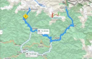 Kedarnath to Badrinath Distance: On Route 242 Kilometres
